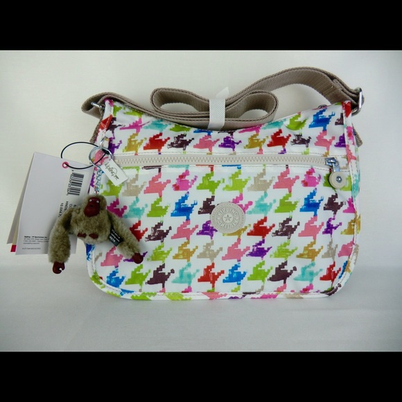 Kipling | Bags | Kipling Houndstooth Multi Sara Jane Syro Bag Nwt ...